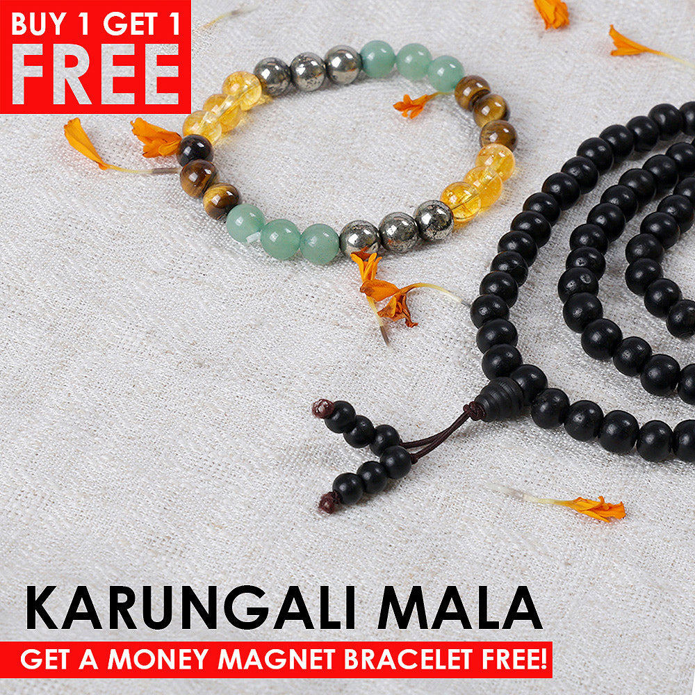 Govt. Lab Certified Original Ebony Wood Karungali Mala |Satvikstore.in ...