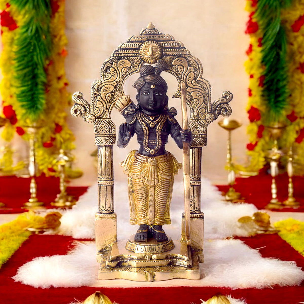 Buy Online Brass Ram Lalla Bal Roop Statue in Colored | Satvikstore.in ...