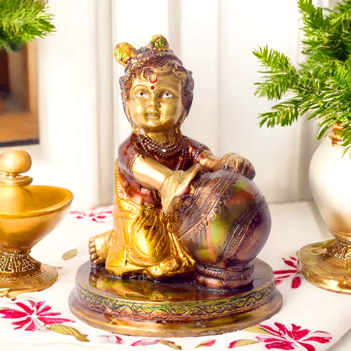 Handmade Brass Bal Gopal With matki Online in India | Satvikstore.in ...