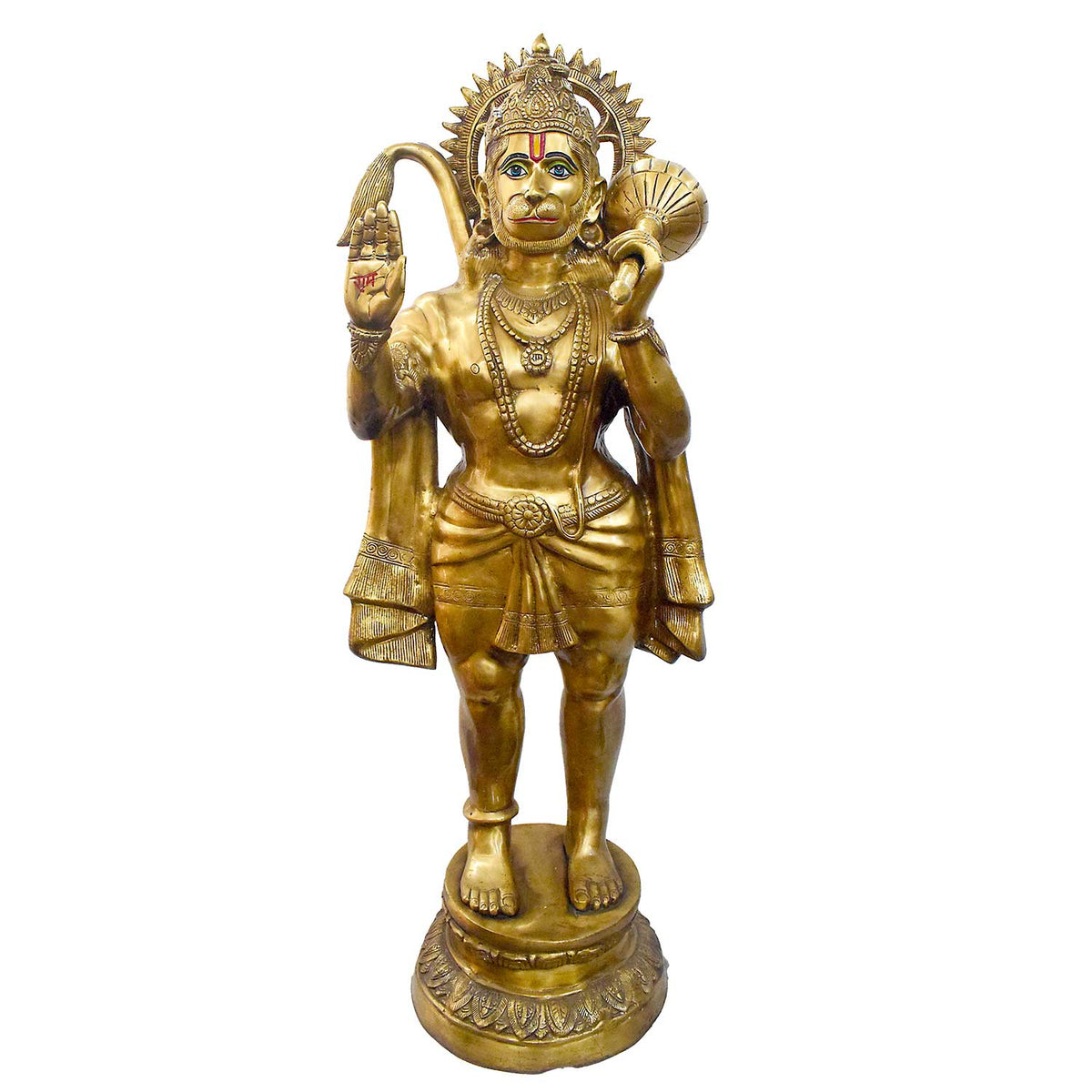 Buy Online | Lrage Brass Standing Veer Hanuman Murti | Satvikstore.in ...