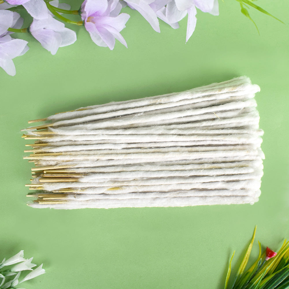 Buy Cotton Batti Sticks (Pack of 100) for Puja & Diyas | Satvikstore.in ...