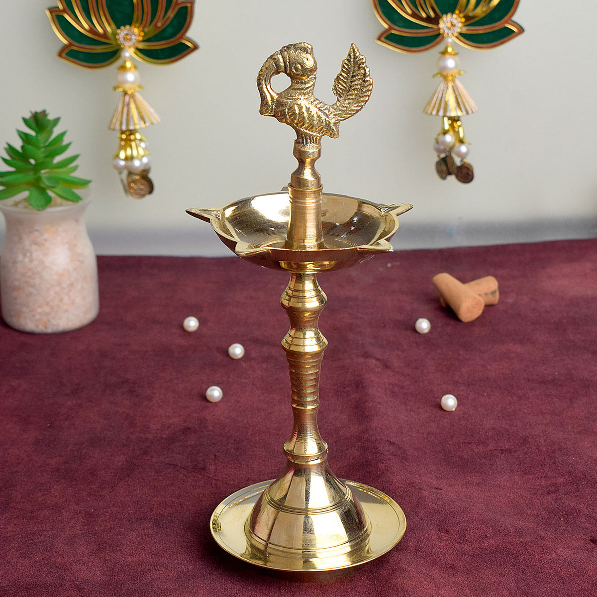 Buy Pure Brass Inauguration Diya/Lamp Online in India | Satvikstore.in ...