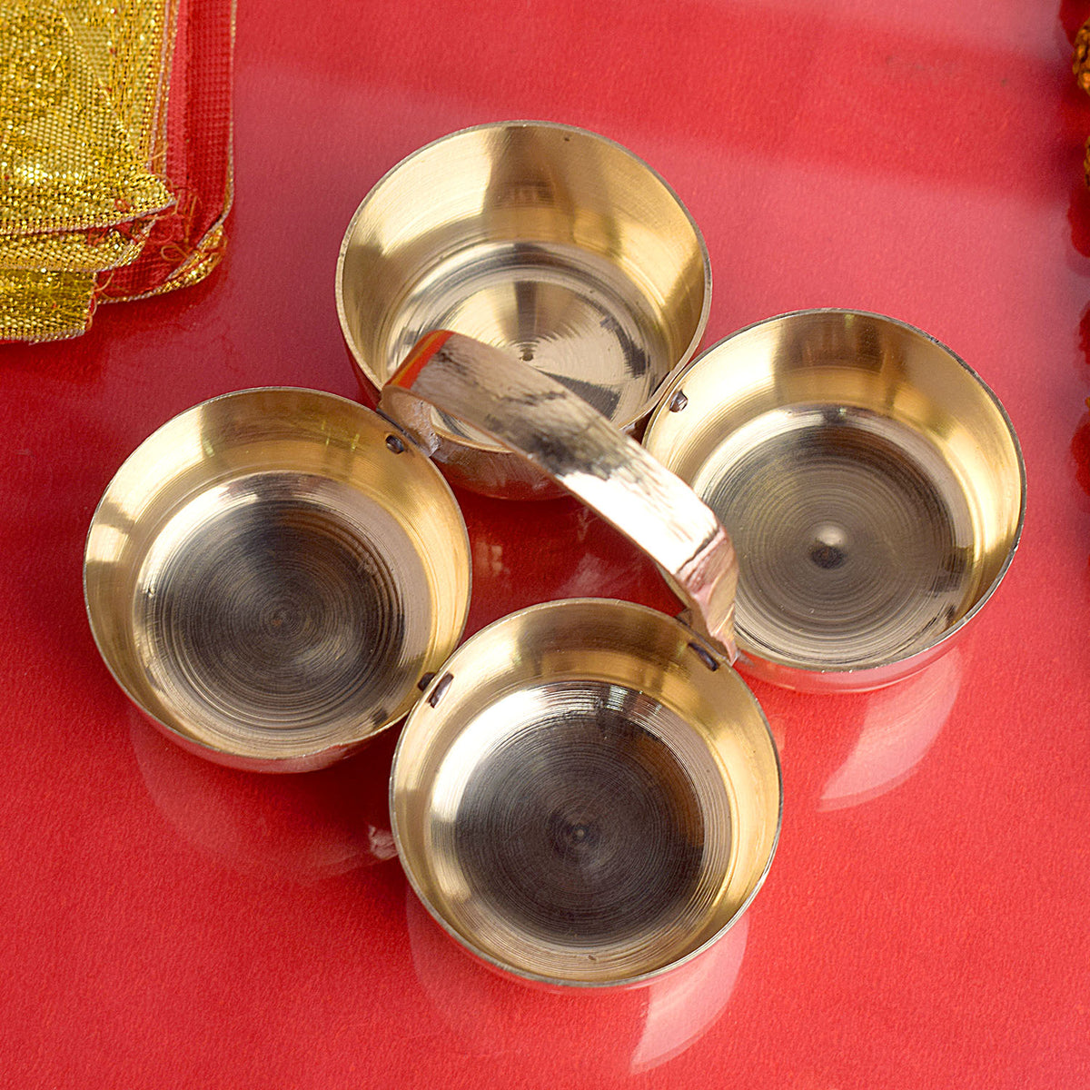 Buy 100% Pure Brass Chaumukh Container Online | Satvikstore.in ...