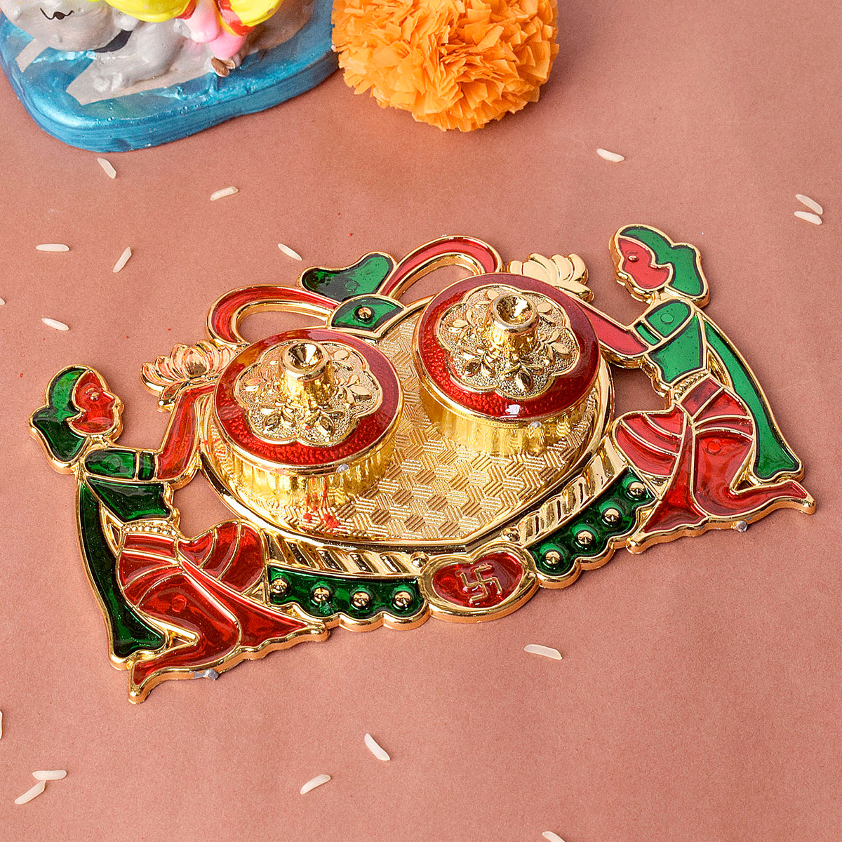Shop Traditional Design Kumkum Container for Rituals | Satvikstore.in ...