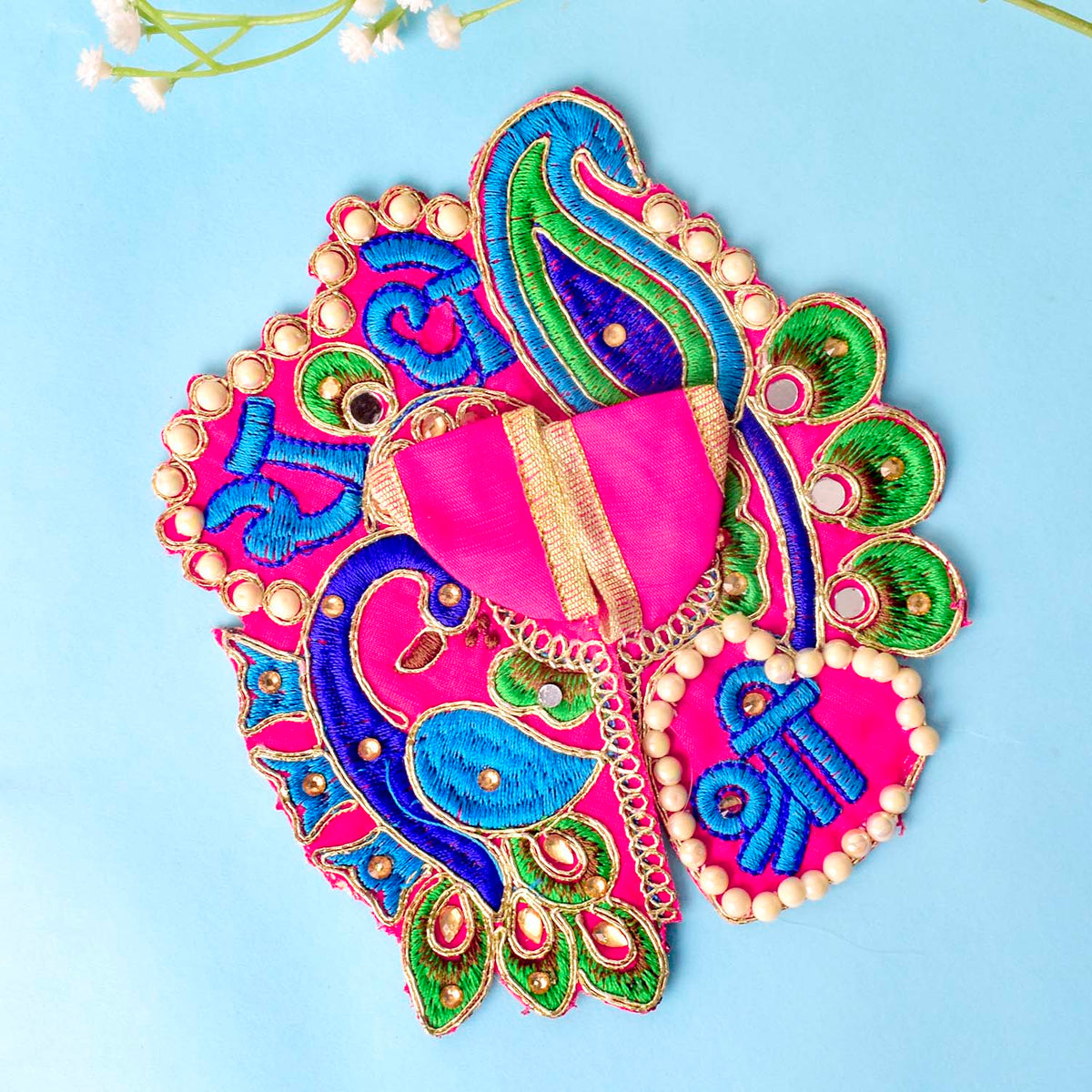 Buy Online | Shri Radhe Embroidered Peacock Dress | satvikstore.in