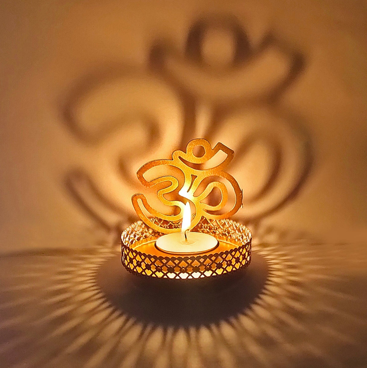Handcrafted OM Shadow Diya | Buy Online | Satvikstore.in – satvikstore.in