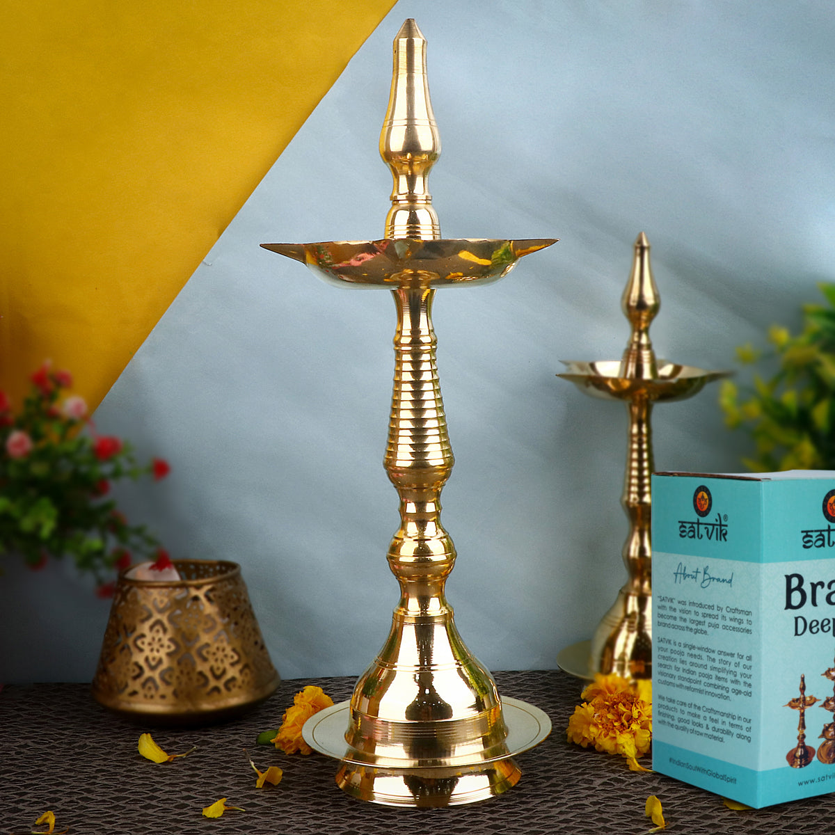 Buy Pure Brass Inauguration Diya/Lamp Online in India | Satvikstore.in ...